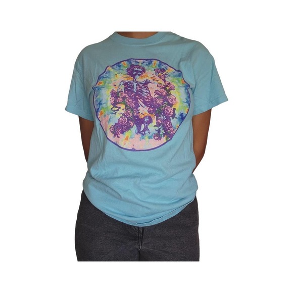 Gildan | Tops | Grateful Dead Bertha Roses Band Merch Tshirt | Poshmark